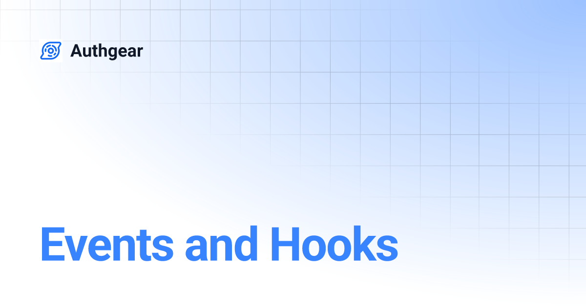 Events and Hooks | Authgear