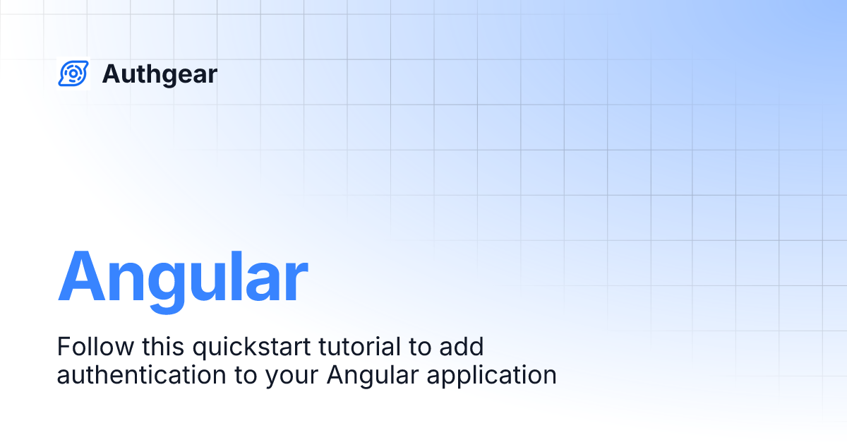 Angular | Authgear