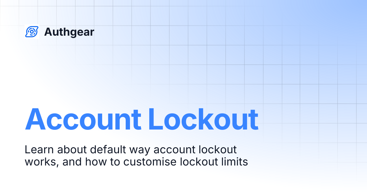 Account Lockout | Authgear