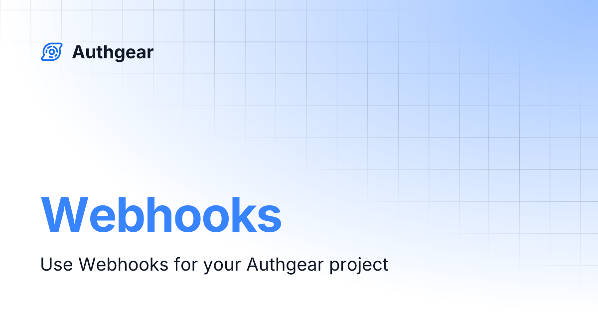 Webhooks | Authgear