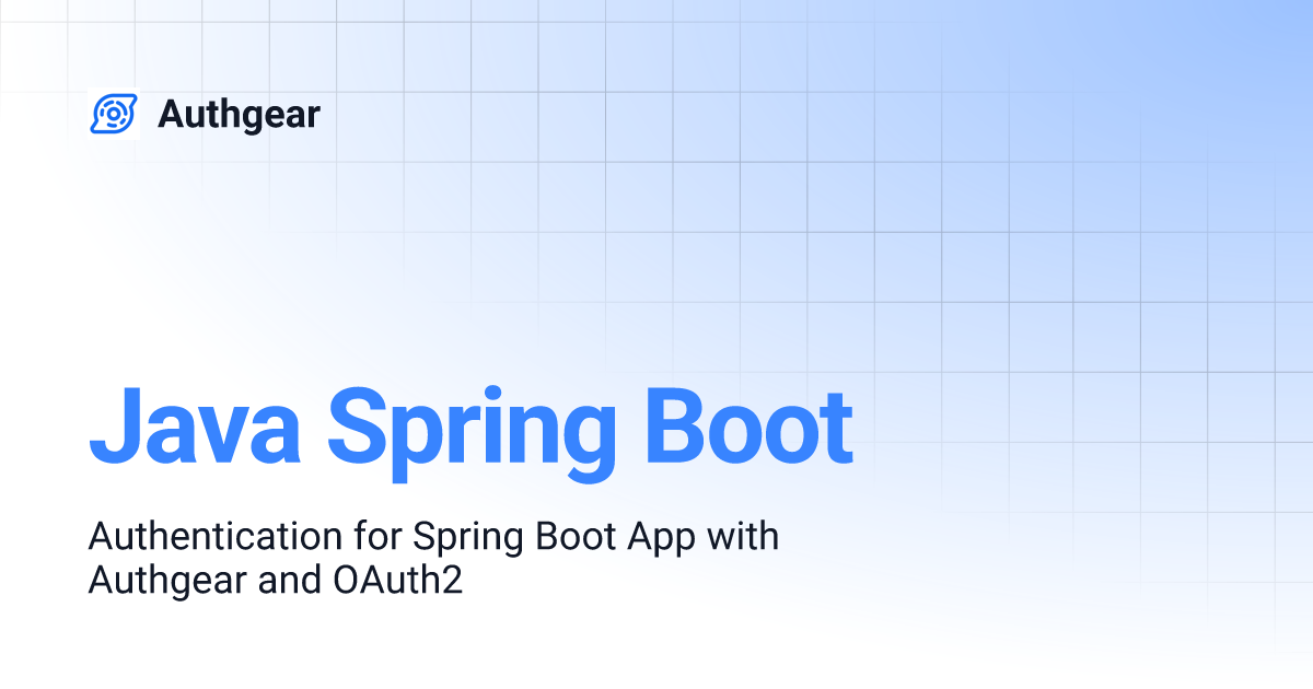 Java Spring Boot Authgear